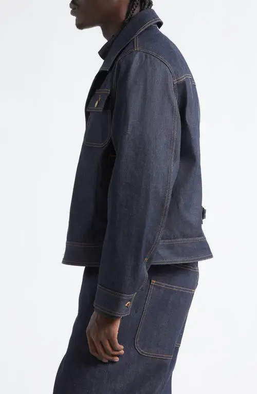 Thom Browne Selvedge Denim Backstrap Utility Jacket