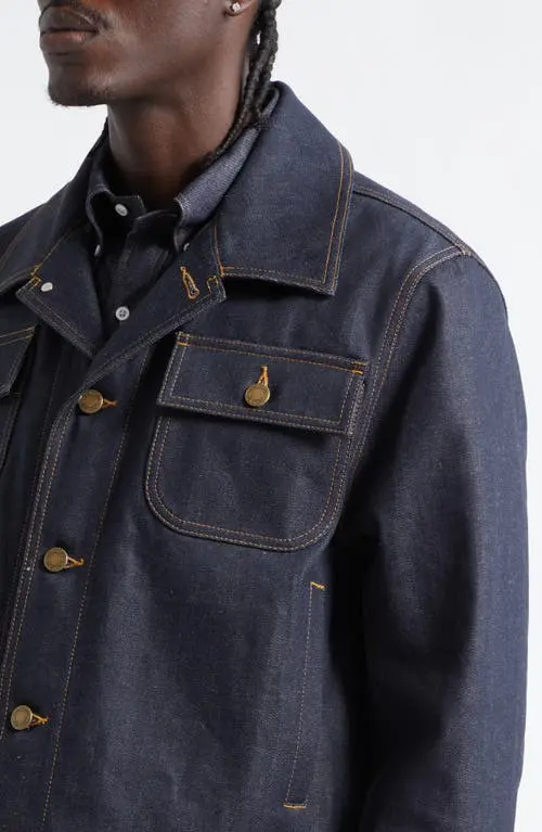 Thom Browne Selvedge Denim Backstrap Utility Jacket