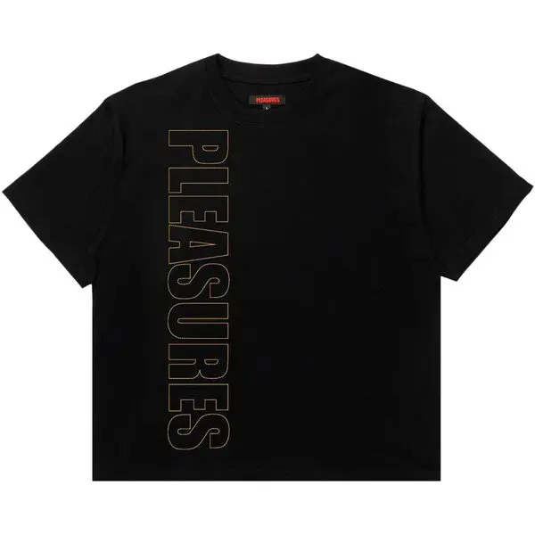 PLEASURES Outline Heavyweight T-shirt - Black
