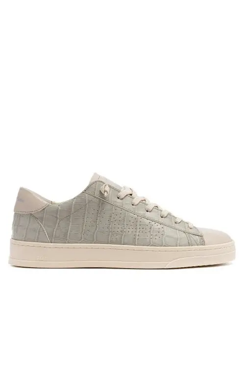 P448 Jack Croc-textured Leather Sneakers - Orca Grey