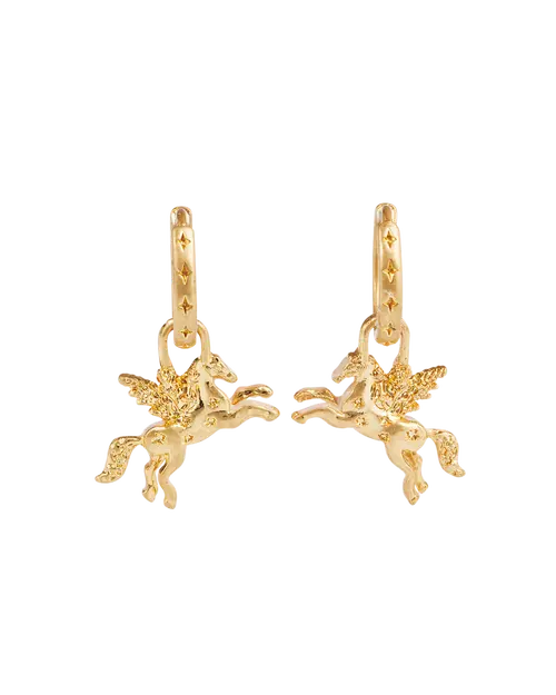 FABLE ENGLAND Pegasus Huggie Earrings