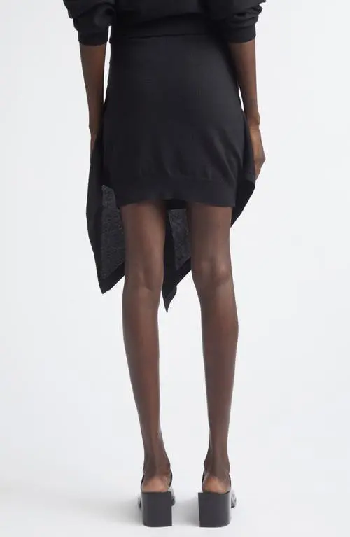 LEMAIRE Button Drape Merino Wool-blend Skirt - Black