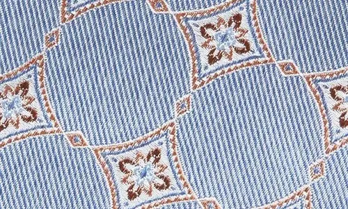 Nordstrom Geometric Silk Neck Tie - Light Blue