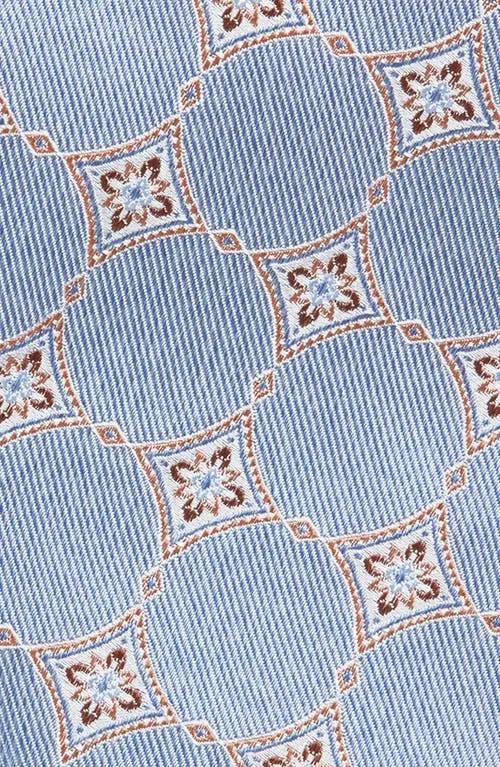 Nordstrom Geometric Silk Neck Tie - Light Blue