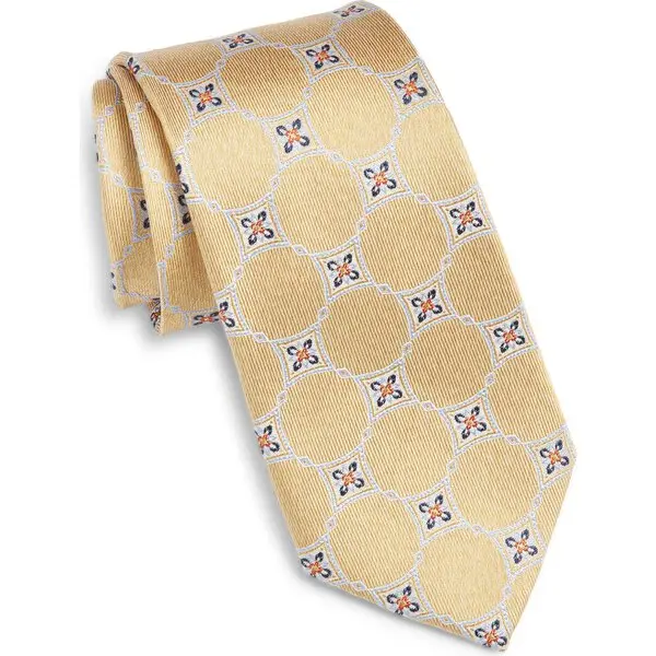 Nordstrom Geometric Silk Neck Tie - Yellow