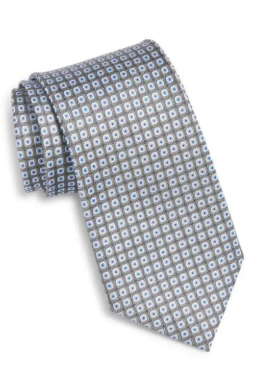 Nordstrom Geometric Silk Neck Tie - Black