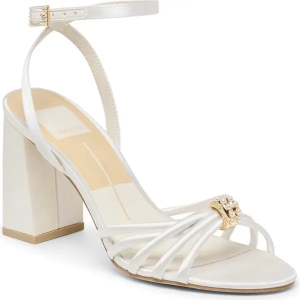 Dolce Vita Rella Ankle Strap Sandal - True White Pearls