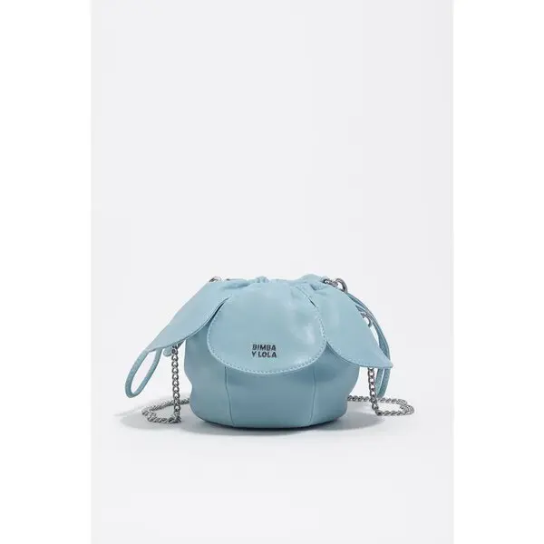 Bimba Y Lola Petalo Leather Shoulder Bag - Sky Blue