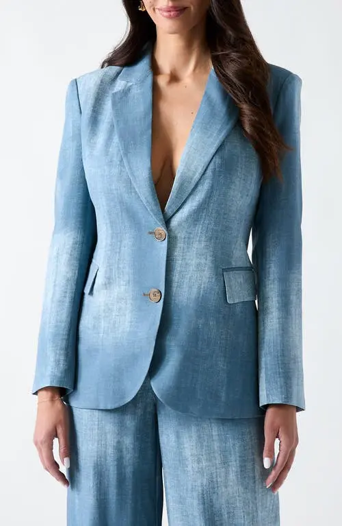 MARCIANO Jen Denim Effect Blazer - Shaded Denim