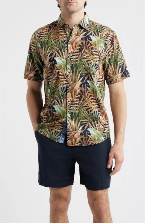 Tommy Bahama Tortola Jungle Trek Short Sleeve Button-up Shirt - Olive Tree