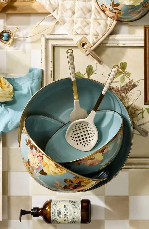 MACKENZIE-CHILDS Wild Rose Slate Everyday Bowl
