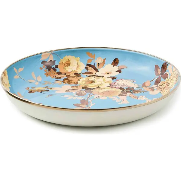 MACKENZIE-CHILDS Wild Rose Slate Abundant Bowl - Blue