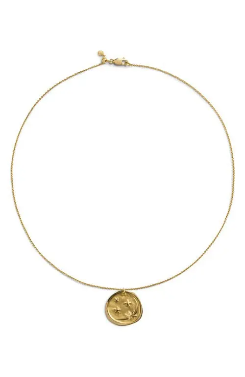 Monica Vinader Cosmic Ancient Coin Pendant Necklace - 18k Gold Vermeil