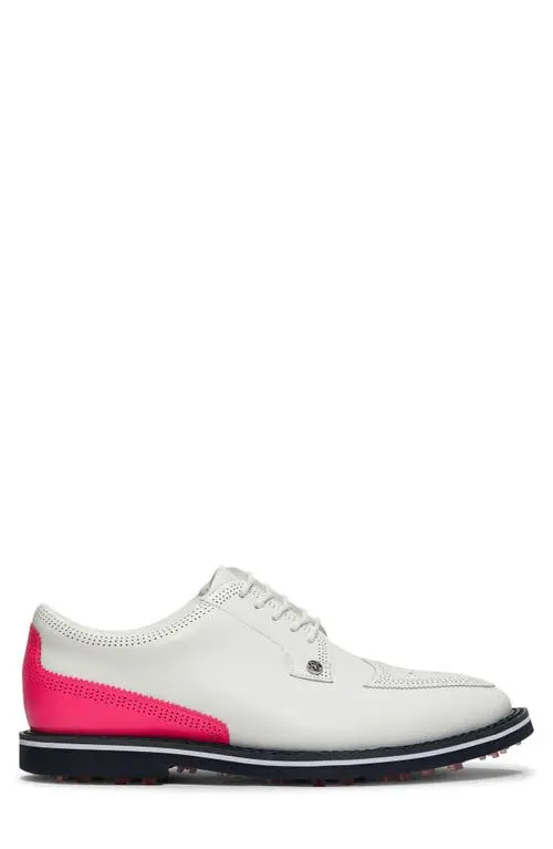 G/fore Gallivanter Brogue Golf Shoe - Snow/knockout Pink
