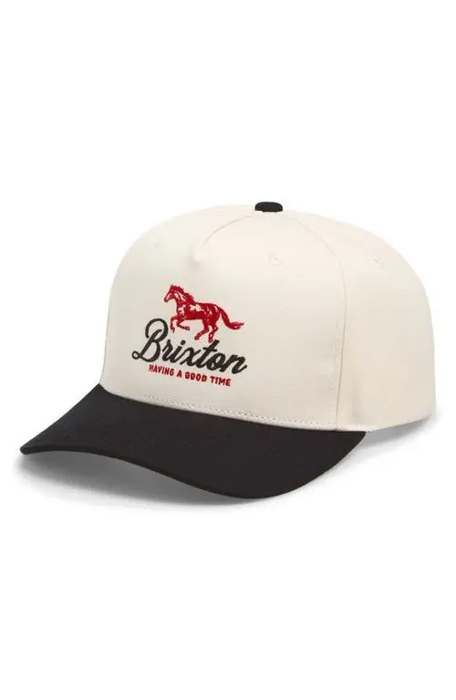Brixton Good Times Organic Cotton Baseball Cap - Black/whitecap