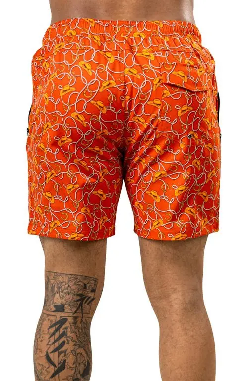 MACEOO Printed Swim Trunks - Orange