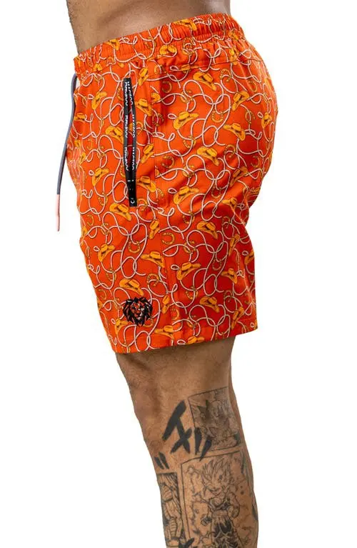 MACEOO Printed Swim Trunks - Orange