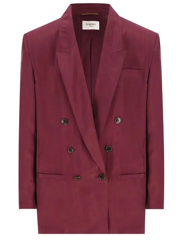 Saint Laurent Double-breasted Jacket - Pink & Purple