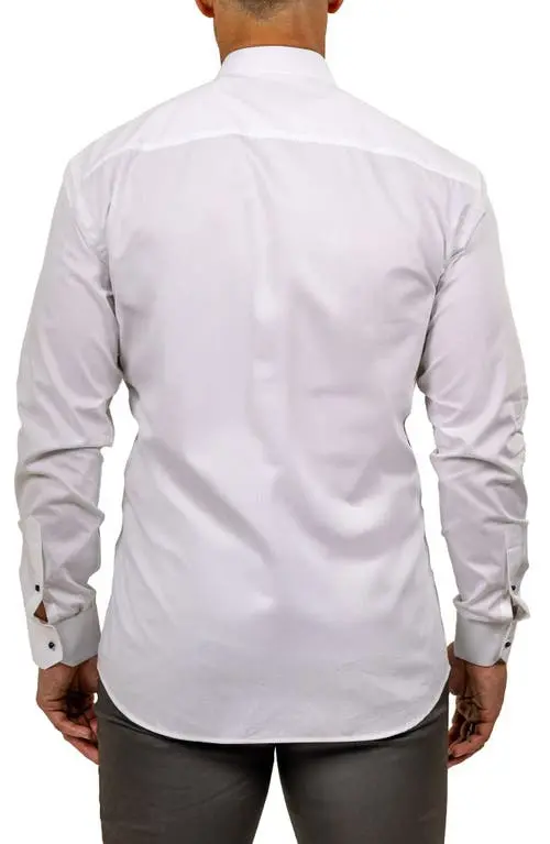 MACEOO Ceremony Cotton Tuxedo Shirt - White