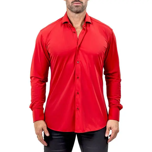 MACEOO Eins Marthy Contemporary Fit Button-up Shirt - Red