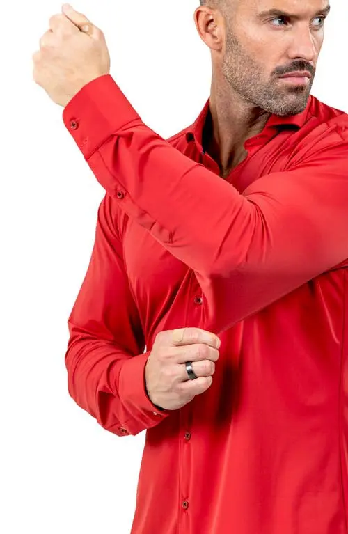 MACEOO Eins Marthy Contemporary Fit Button-up Shirt - Red