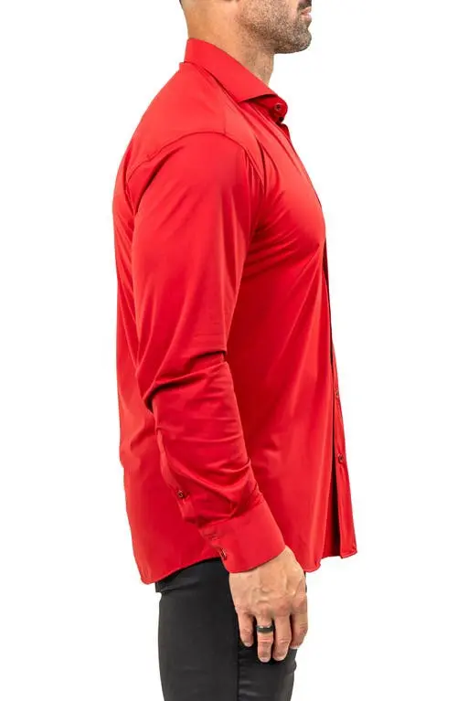 MACEOO Eins Marthy Contemporary Fit Button-up Shirt - Red