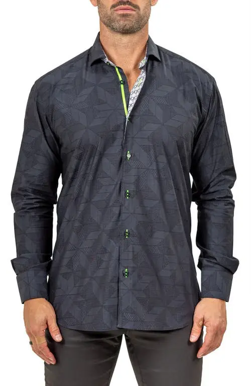 MACEOO Eins Marthy Contemporary Fit Cotton Button-up Shirt