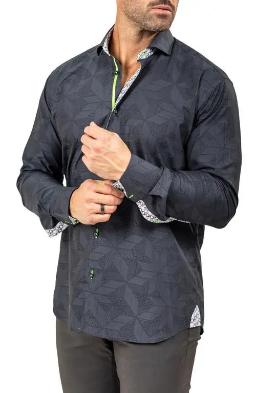 MACEOO Eins Marthy Contemporary Fit Cotton Button-up Shirt