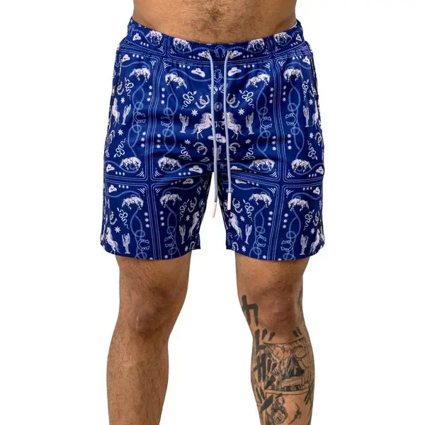 MACEOO Printed Swim Trunks - Blue