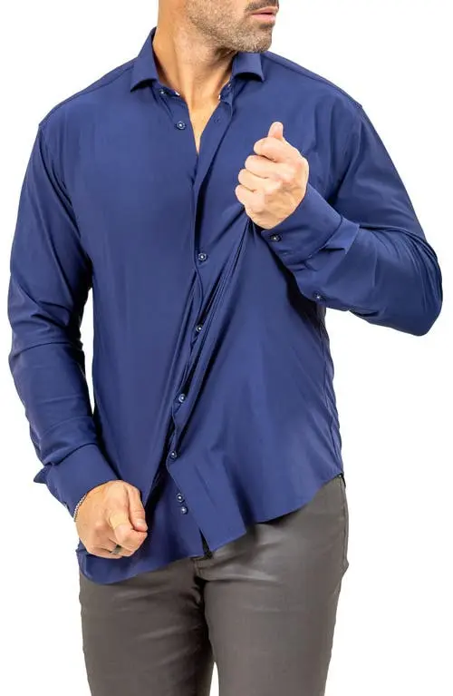 MACEOO Eins Marthy Contemporary Fit Button-up Shirt - Blue