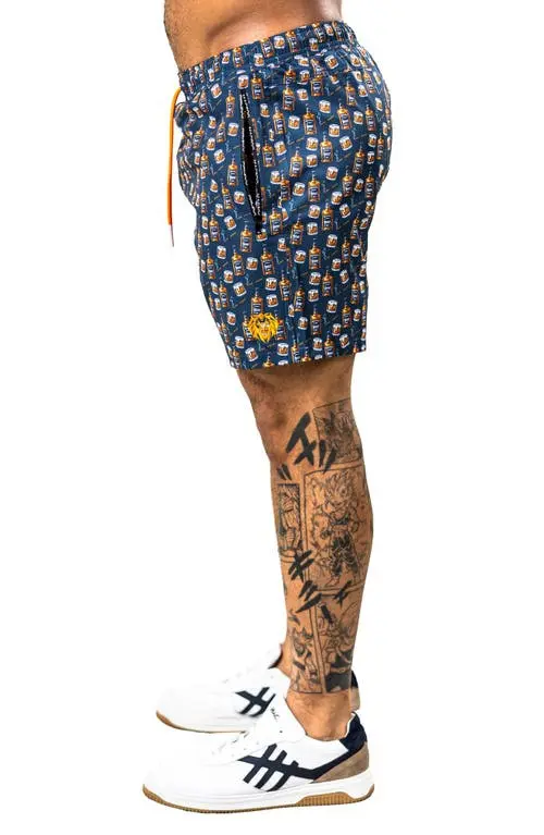 MACEOO Printed Swim Trunks - Black