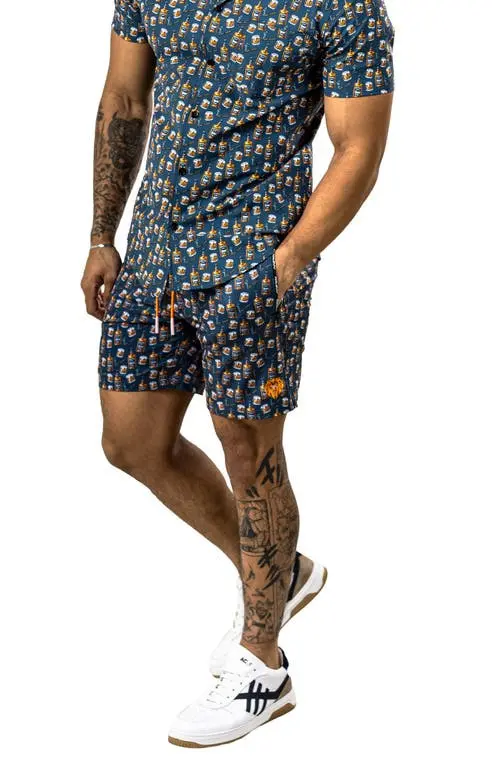 MACEOO Printed Swim Trunks - Black