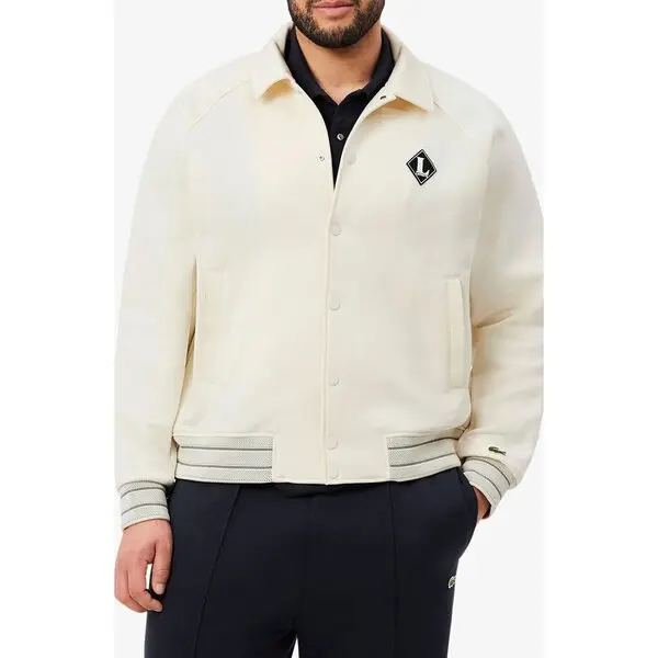 Lacoste Logo Detail Cotton-blend Bomber Jacket - Lapland