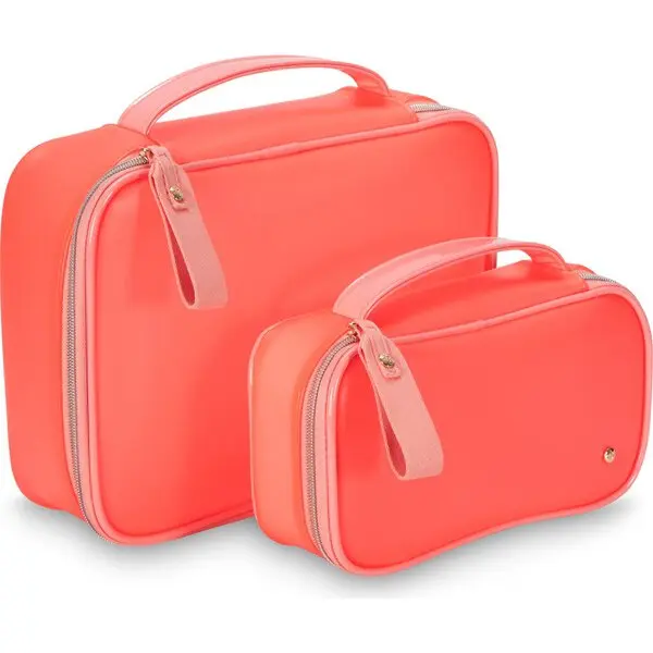Stephanie Johnson Miami Guava 2-piece Makeup Case Set - Pink