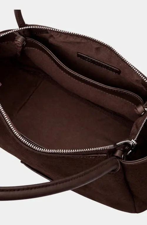 URBAN ORIGINALS Suede Shoulder Bag - Chocolate