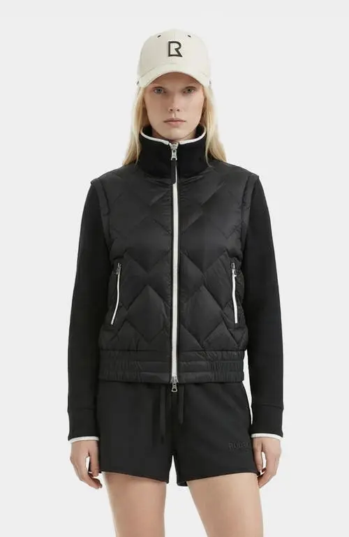 Rudsak Prisa Quilted Light Down Jacket With Removable Sleeves - Black