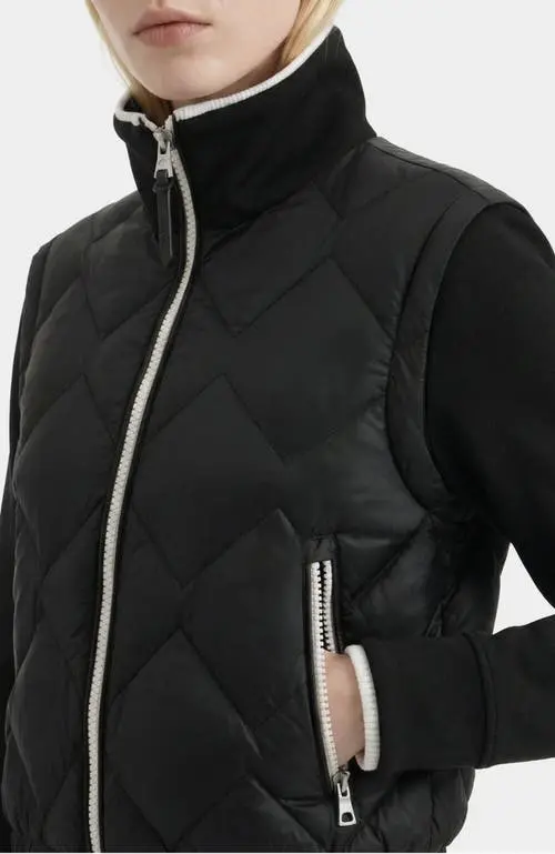 Rudsak Prisa Quilted Down Jacket With Removable Sleeves - Black