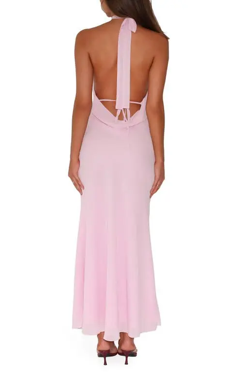 TIGER MIST Georgette Halter Neck Gown