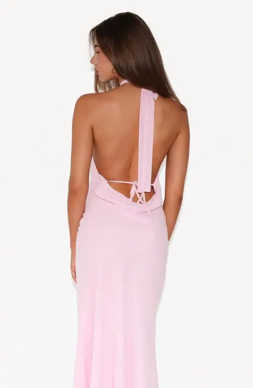 TIGER MIST Georgette Halter Neck Gown