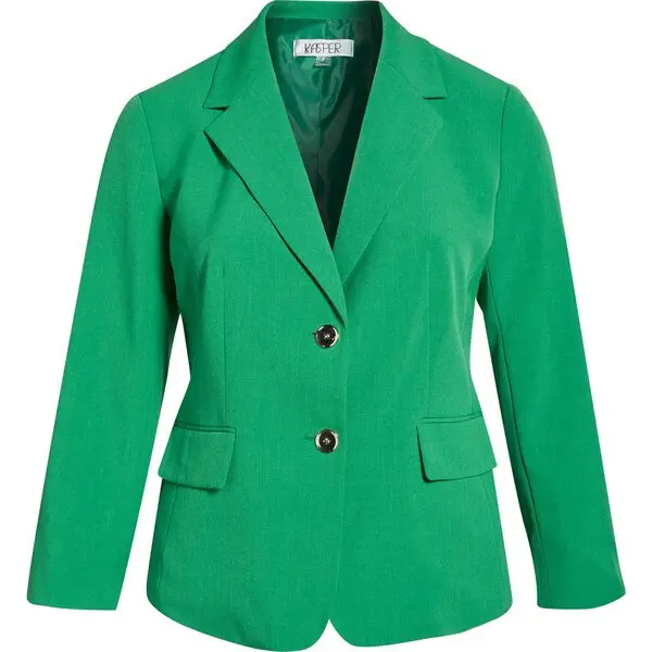 KASPER Two-button Blazer - Lush Green - Bv6