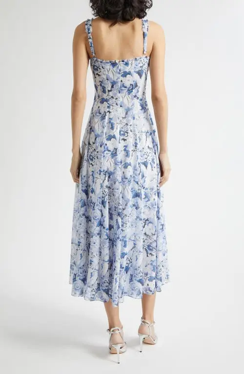 Cinq À Sept Marmo Heirloom Petals Dress - Navy Multi