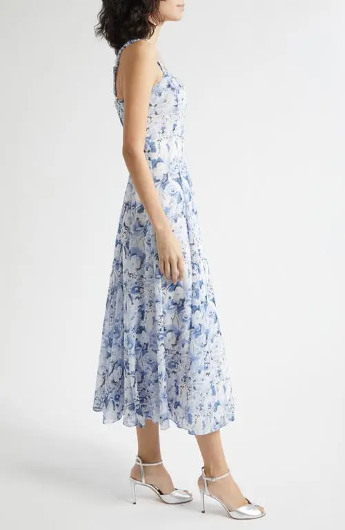 Cinq À Sept Marmo Heirloom Petals Dress - Navy Multi