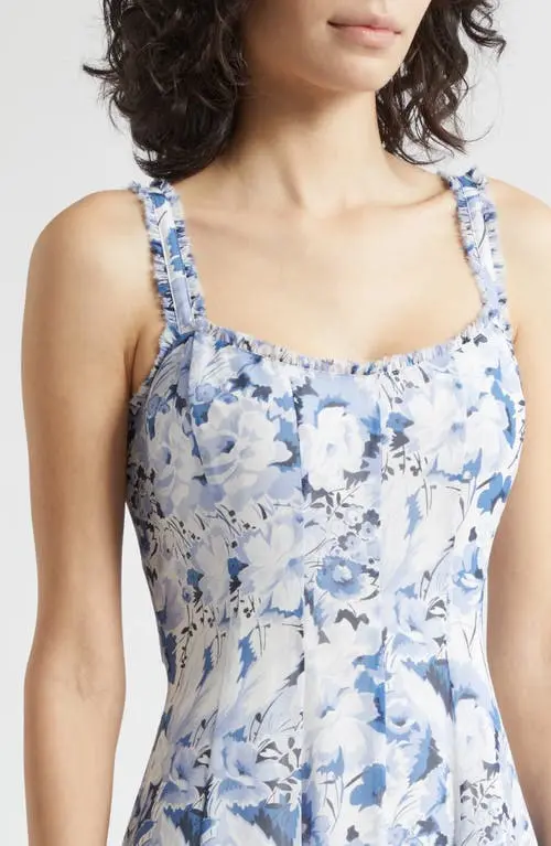 Cinq À Sept Marmo Heirloom Petals Dress - Navy Multi