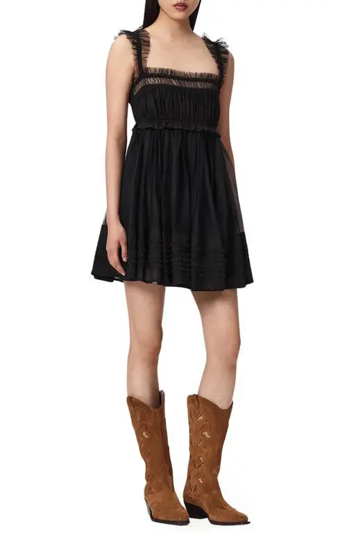 ALLSAINTS Angela Tulle Mini Dress - Black