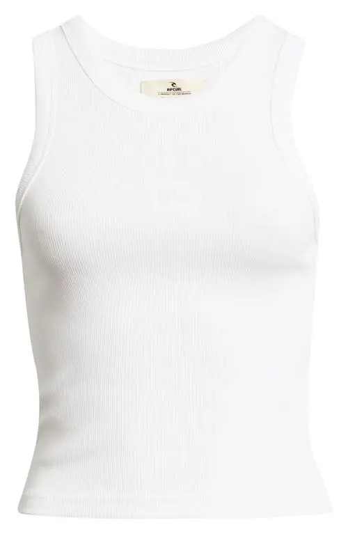 Rip Curl Classic Stretch Cotton Rib Tank - Optical White