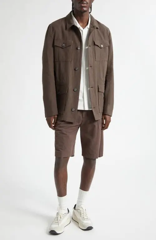 Herno Linen And Cotton Field Jacket