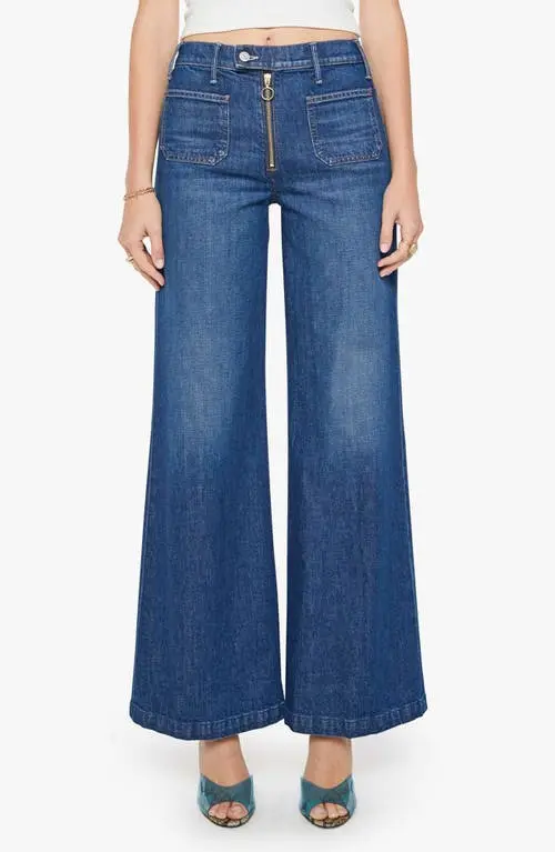 MOTHER The Hustler Roller Patch Pocket Wide Leg Jeans - Made In The Shade