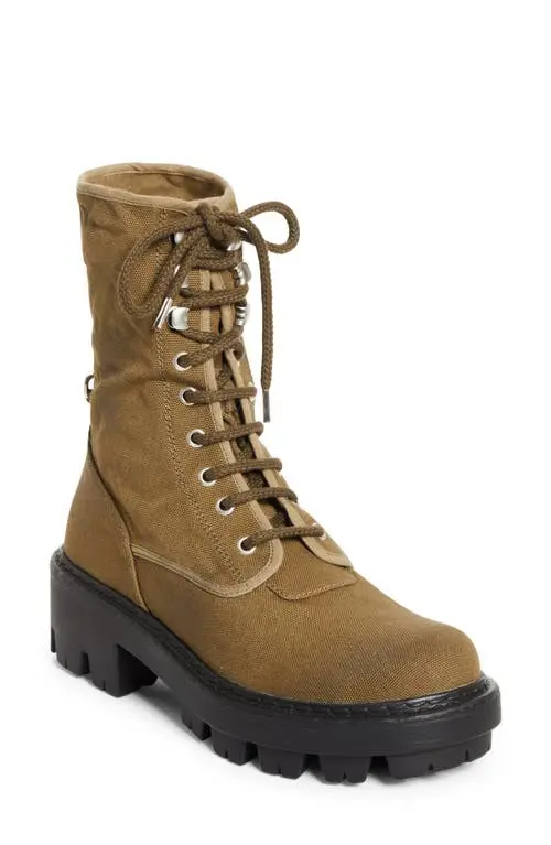 Prada Canvas Combat Boot - Militare