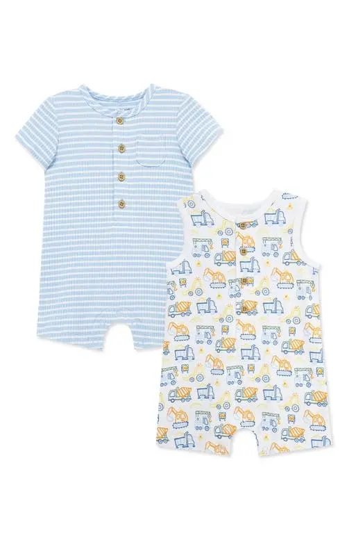 LITTLE ME 2-pack Rompers - Blue