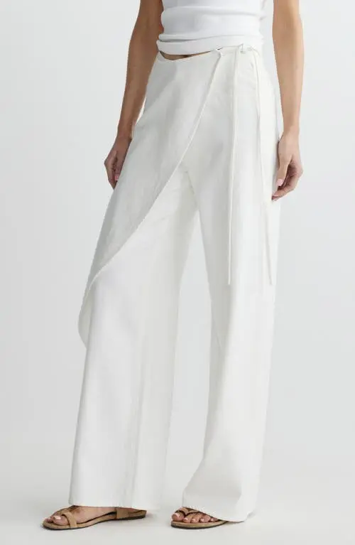 DL1961 Zoie Wide Leg Wrap Jeans - White Aura